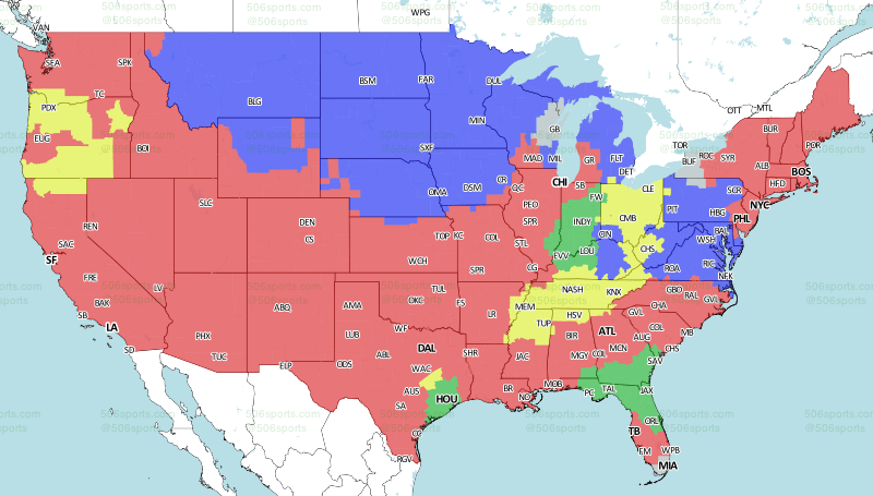 NFL 2017: TV Schedule and broadcast map for Week 7
