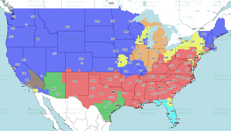 NFL 2017: TV Schedule and broadcast map for Week 11