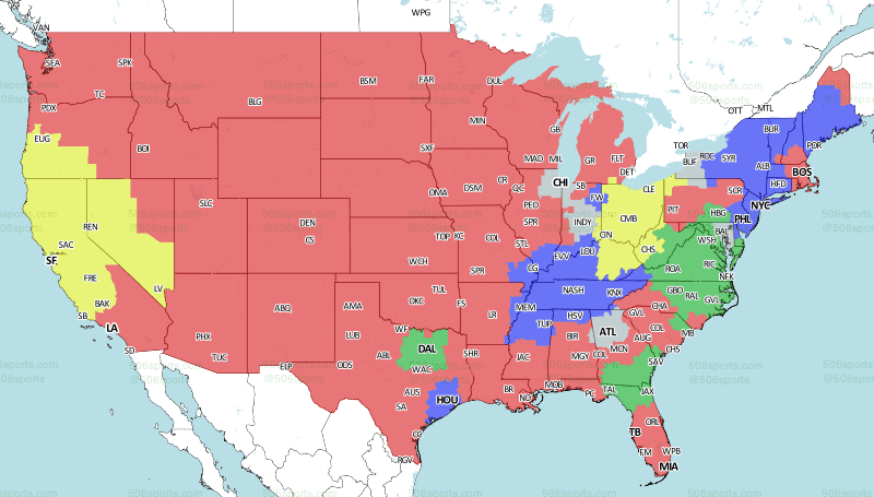 NFL TV schedule and broadcast map for Week 15, 2018