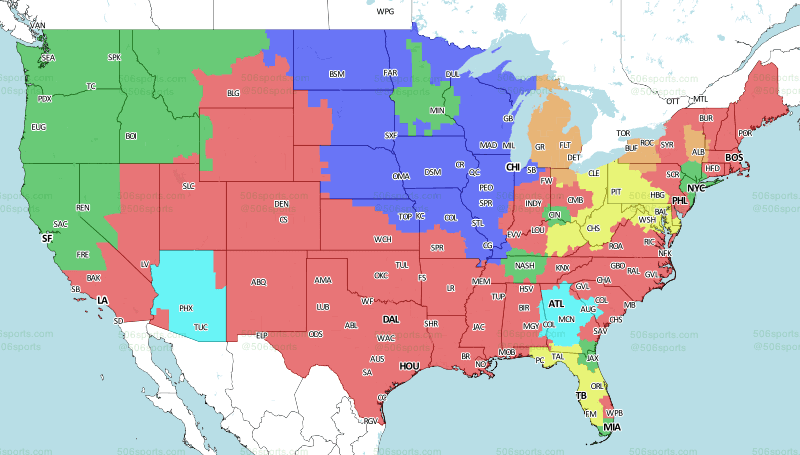 NFL TV schedule and broadcast map for Week 15, 2018
