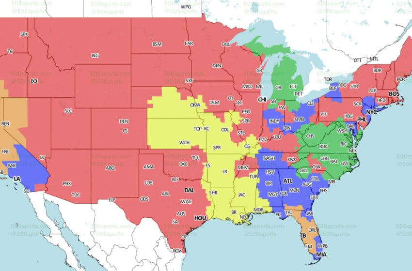 NFL TV Schedule and Broadcast Map: Week 7