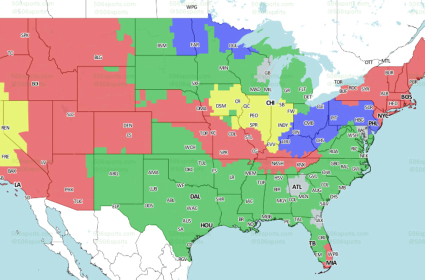 NFL Week 13: TV Schedule and Broadcast Map