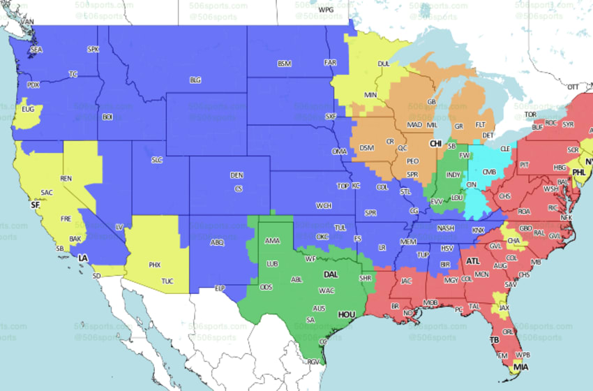 NFL Week 14: TV Schedule and Broadcast Maps