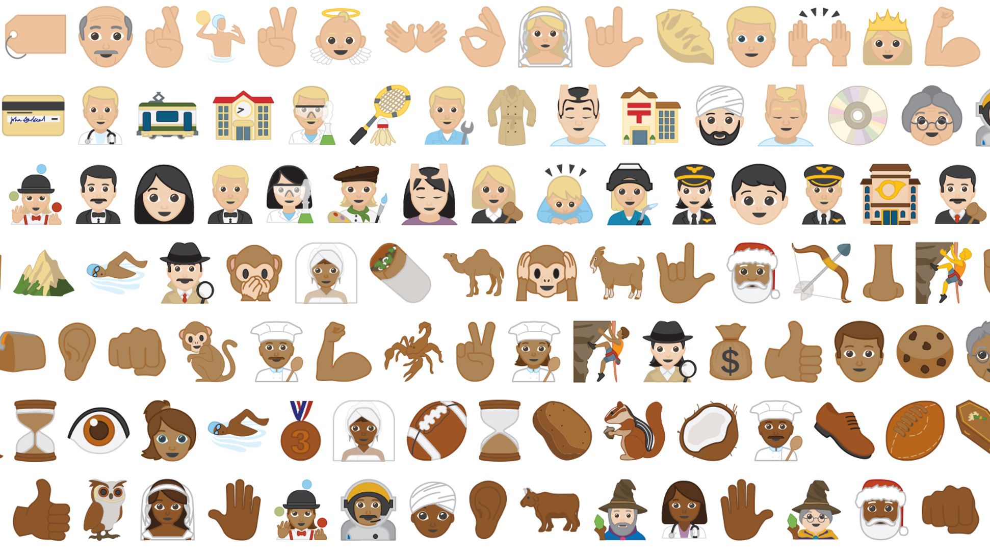 Every Emoji Ever, Arranged by Color | Mental Floss