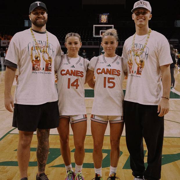 Miami QB Carson Beck comments on Hanna Cavinder breakup for first time ...