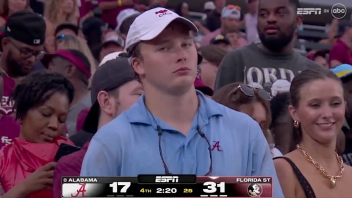 Angry Alabama Fan Created Awkward Moment on ESPN Broadcast With One Rude Gesture