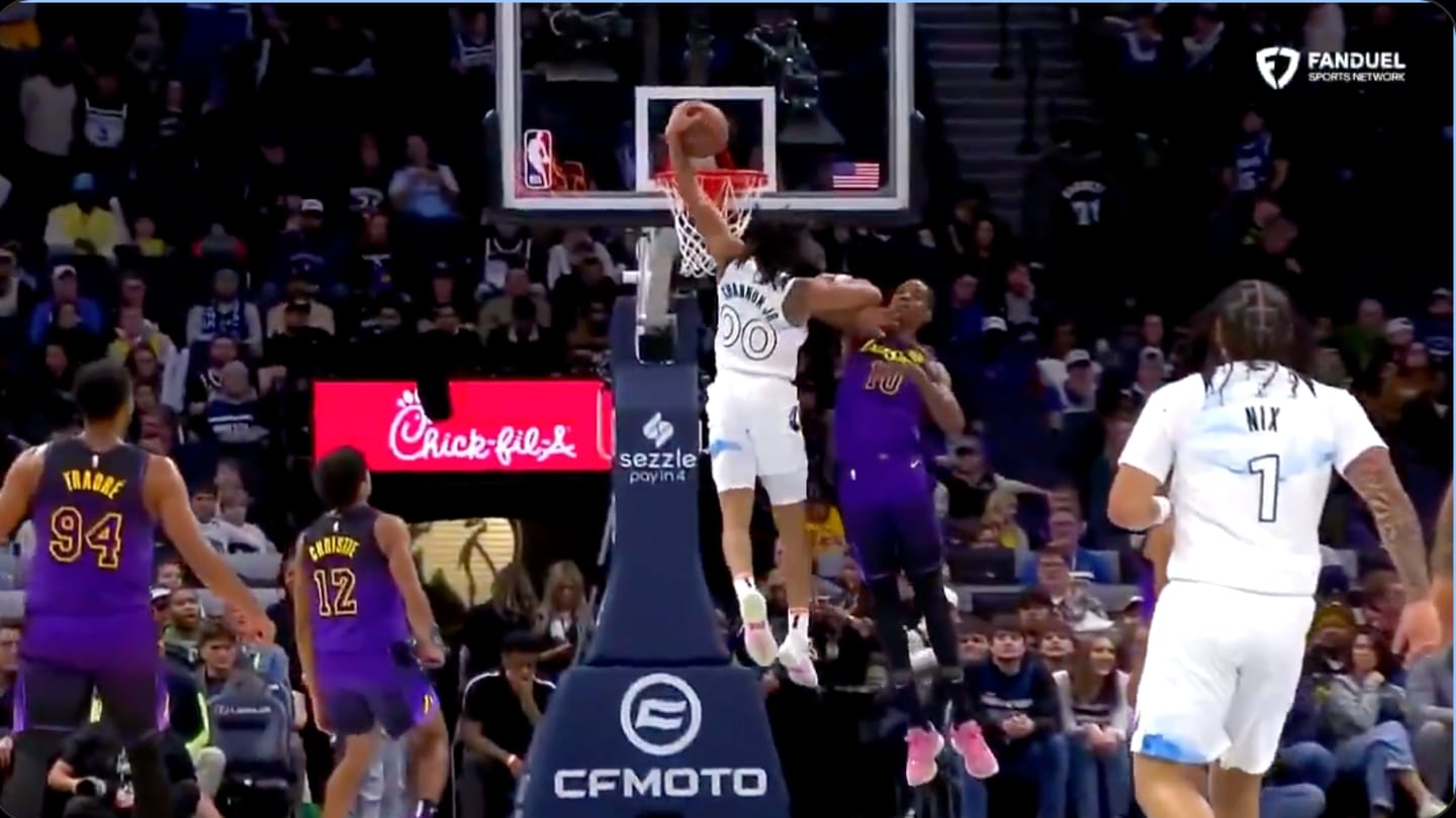 Timberwolves' Terrence Shannon Jr.'s Big Dunk vs. Lakers Had Anthony ...