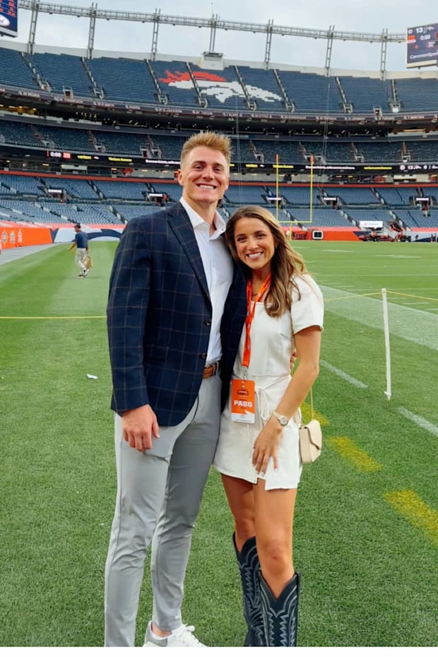 Bo Nix's wife Izzy rocks incredible cowboy boots for Broncos opener vs. Titans
