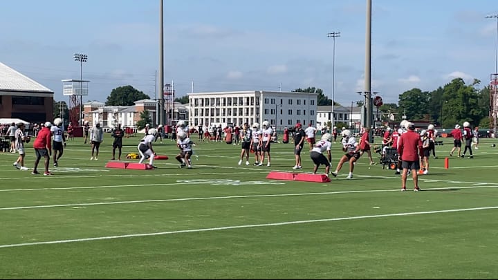 Lotzeir Brooks Sidelined With Boot on Foot: Alabama Football Day 3 ...