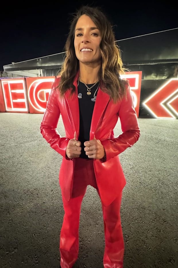 Danica Patrick fires up red leather fit for F1 Las Vegas Grand Prix
