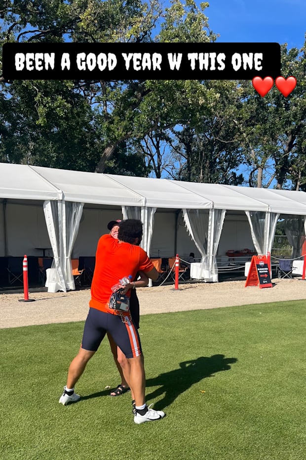 Caleb Williams, GF Alina Thyregod celebrate big moment in relationship