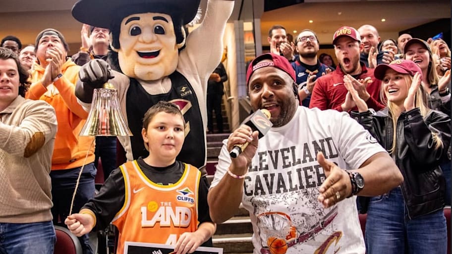 Cavs fan celebrates 12th birthday ringing cancer-free bell at game ...