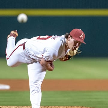 Arkansas pitching no match for LSU starter in run-rule loss