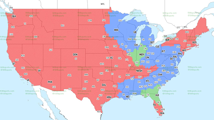 NFL coverage maps 2024: TV schedule and coverage, announcers for Week 5