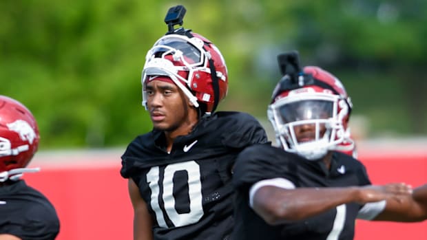 Razorbacks' Pittman naturally talks about quarterback Green on first ...