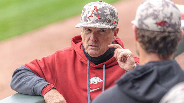 Razorbacks play two after rainout Saturday