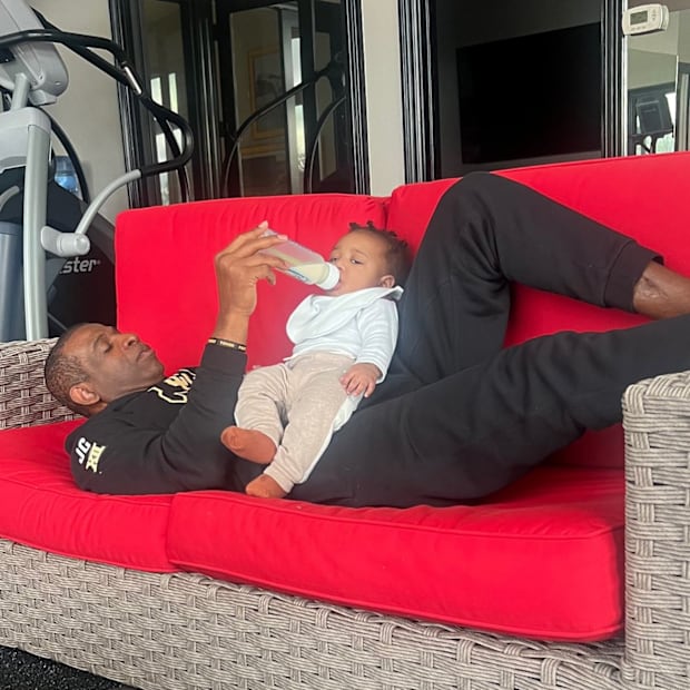 Deion Sanders has touching mom Connie tribute in all-red Nike Air DT ...