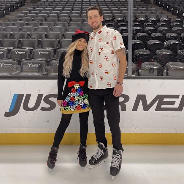 NHL star Justin Kirkland's wife Madison goes wild after shootout winner