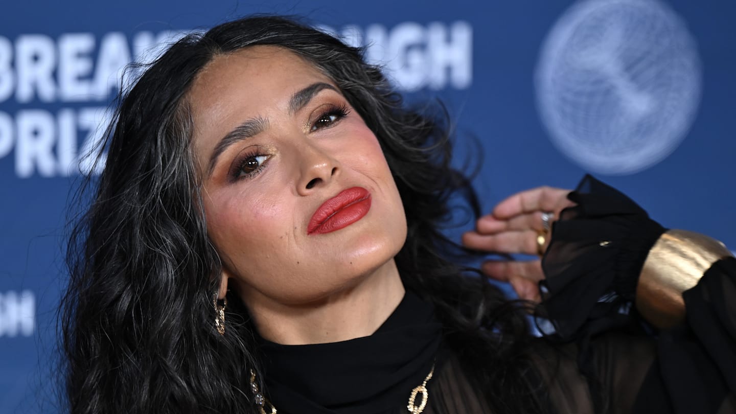 Salma Hayek Stuns in Sun-Drenched Patterned Bikini During Spring Break Trip