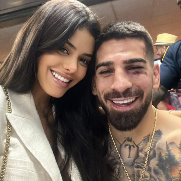 Ilia Topuria wife Giorgina Uzcategui Badell stuns in all-black dress ...