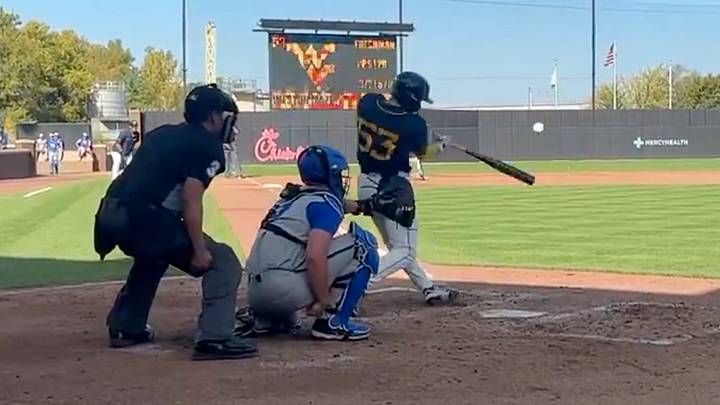 Four Years After Traumatic Injury, Weston Mazey Homers in First WVU At-Bat