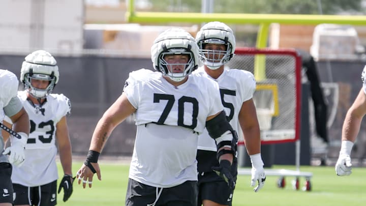 Las Vegas Raiders rookie guard will make his NFL debut on Sunday