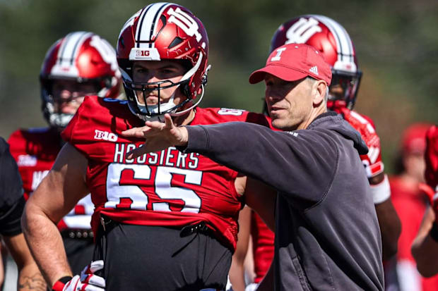 Indiana Offensive Line Coach Bob Bostad Fuels Improvement In Trenches