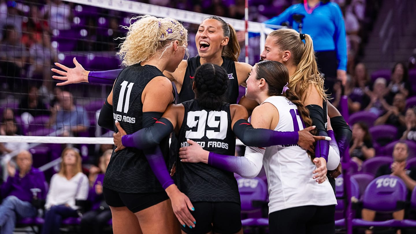 TCU Volleyball Soars Past No. 18 Kansas