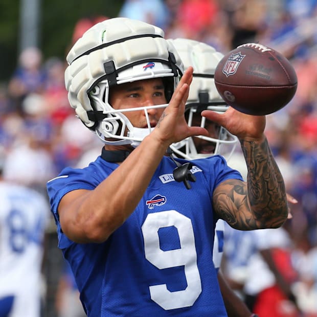 Bills' safety answers coach's call, intercepts Josh Allen twice in same ...
