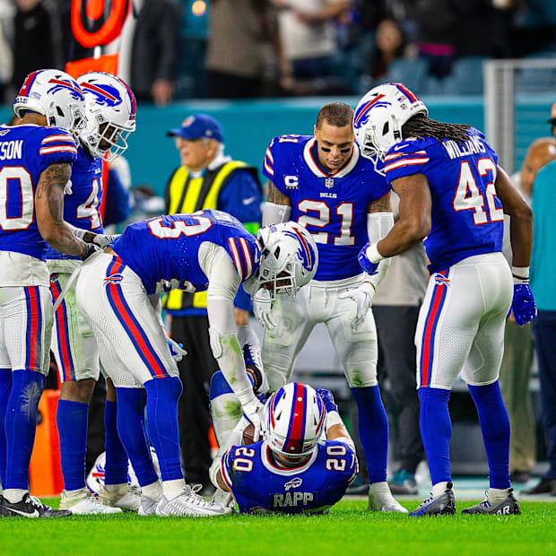 Bills' safety answers coach's call, intercepts Josh Allen twice in same ...