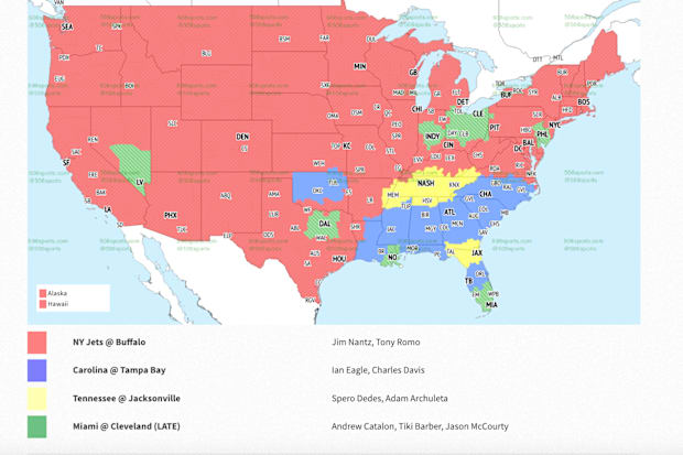 NFL TV Coverage Map Week 17: Full Breakdown of CBS, FOX Broadcasts