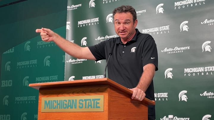 Michigan State coach Jonathan Smith discusses Nebraska loss and ...