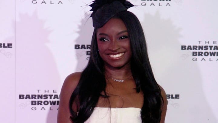 Simone Biles makes a bold statement in lime green bikini selfie