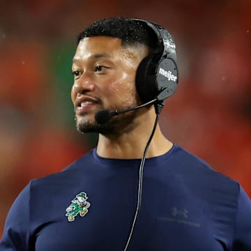 Look: Marcus Freeman Wears 2025 ‘The Shirt’ at Notre Dame Practice