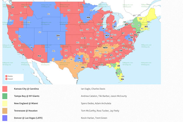 NFL TV Coverage Map Week 12: Full Breakdown of CBS, FOX Broadcasts