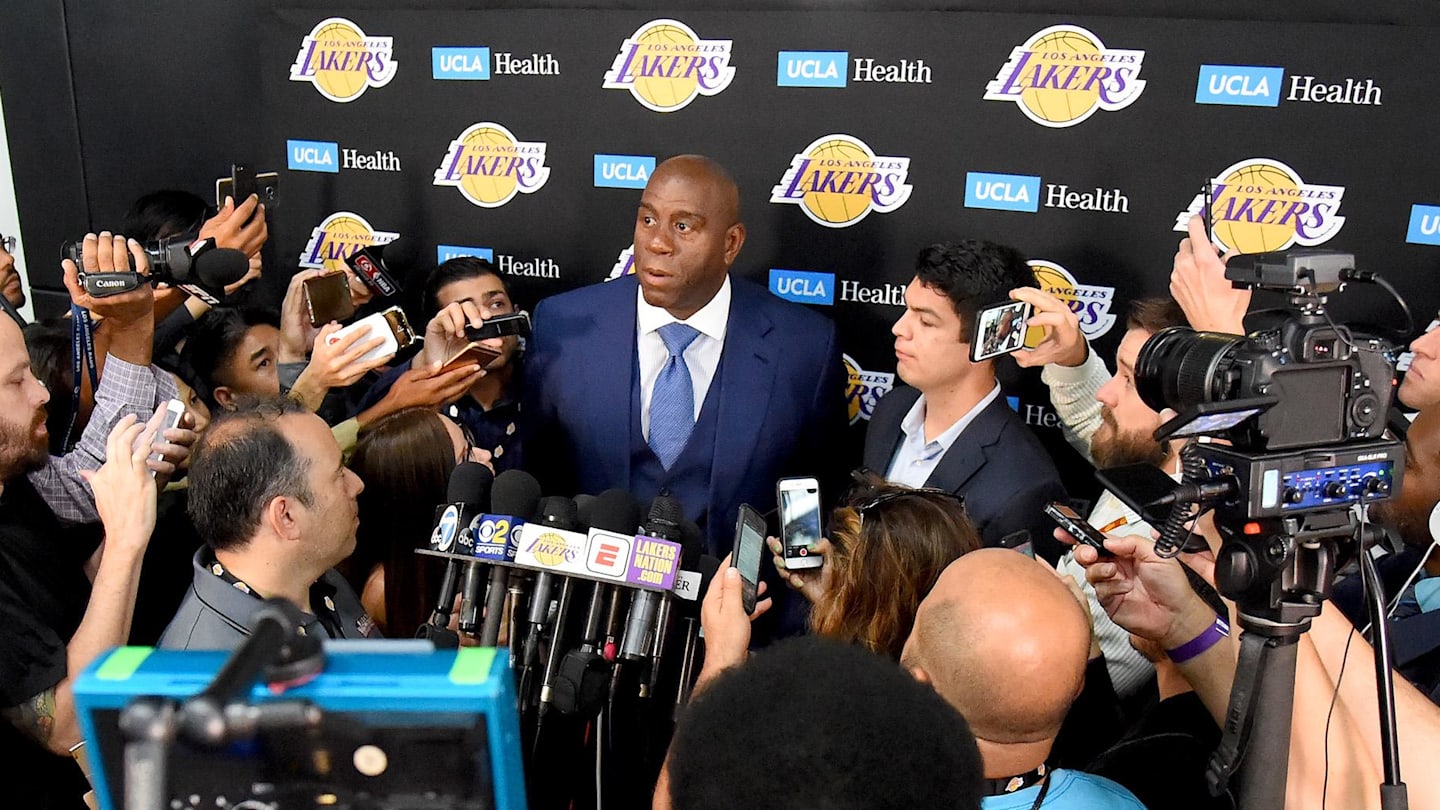 NBA Legend Magic Johnson Comments On Commanders-Texans Trade