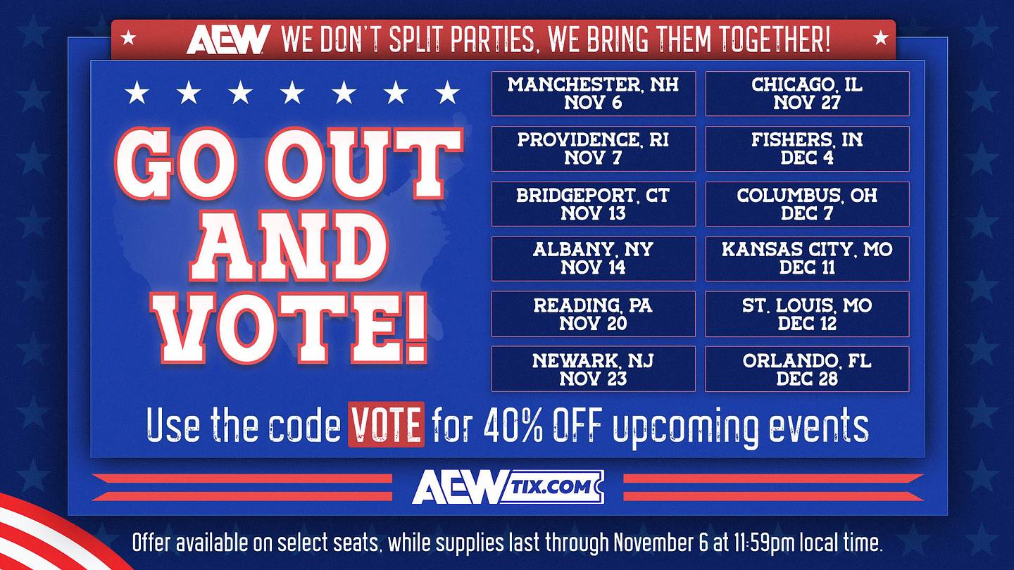 AEW Offering Massive 2024 Election Themed Ticket Discount