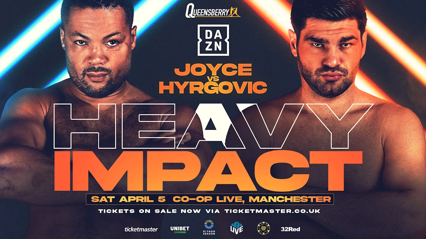 Joyce vs. Hrgovic: Fights to watch, undercard, TV channel and more