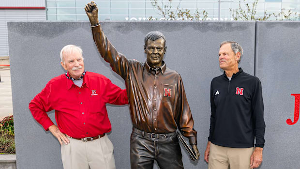 Nebraska Honors John Cook with Statue Outside Devaney Center | Huskers ...