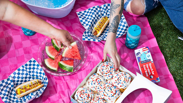 Cinnabon is channeling the red, white and blue all July long