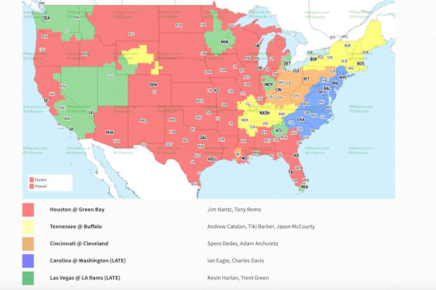 NFL TV Coverage Map Week 7: Full Breakdown of CBS, FOX Broadcasts