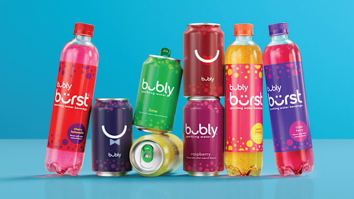New bubly burst pours a refreshing sip of fizzy, flavorful fun