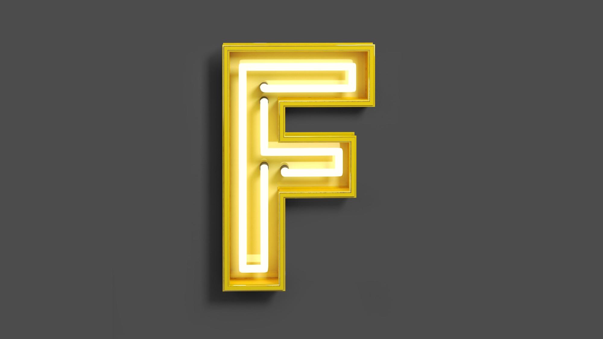 Yellow Letter F