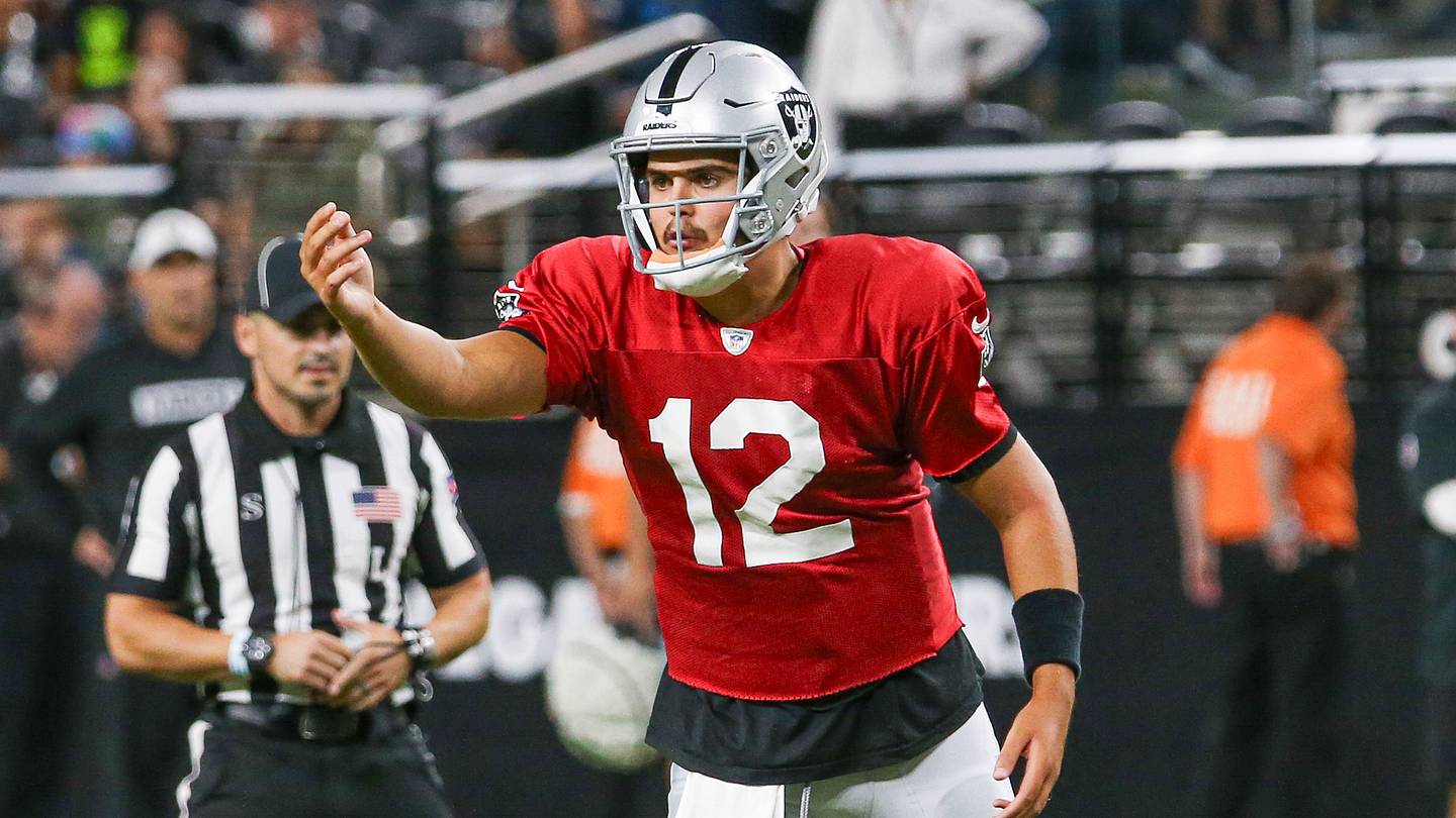 Las Vegas Raiders QB Aidan O'Connell continues to display poise, growth