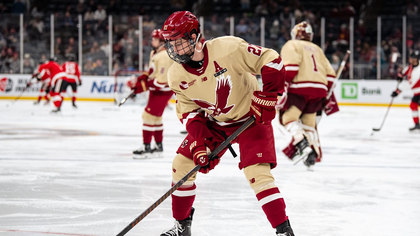 No. 1 Boston College vs Northeastern in Hockey East Tournament: Lines ...