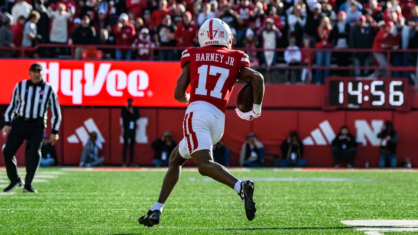 Nebraska Football's Jacory Barney Jr. Earns Big Ten Weekly Honor