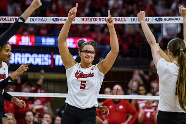 Nebraska Volleyball's Harper Murray, Rebekah Allick, Dani Busboom Kelly ...
