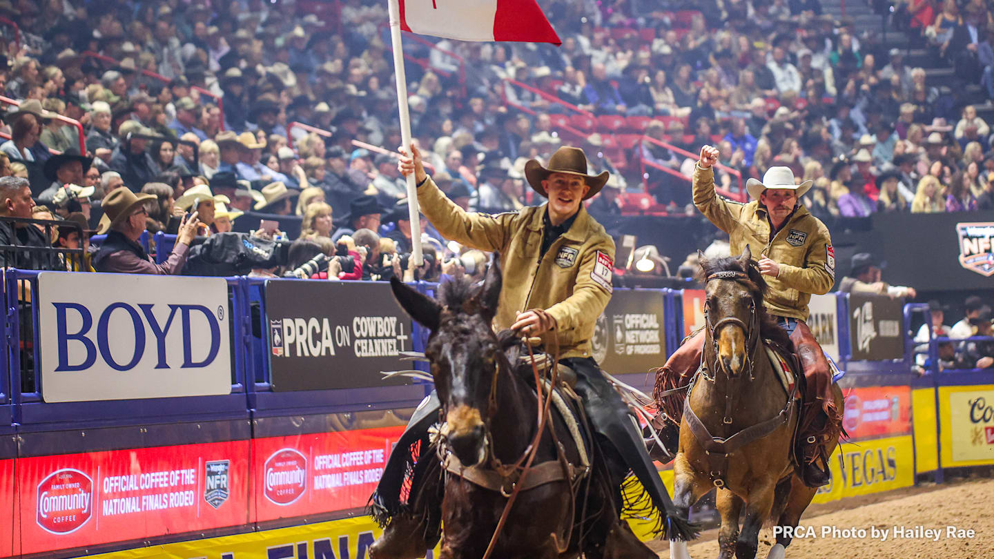 Your Eyes Do Not Deceive You – That is a Mule in the 2024 NFR Grand Entry