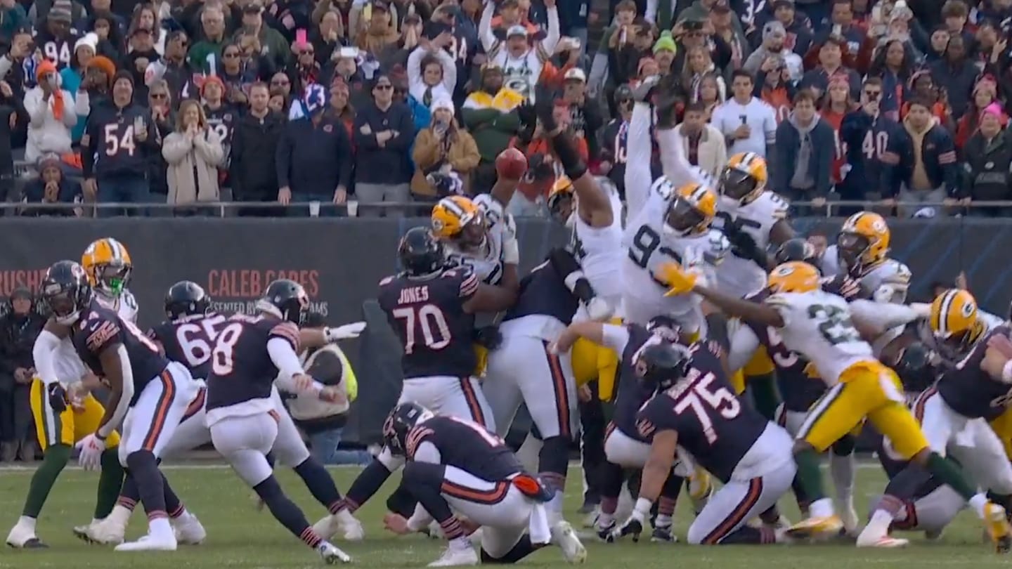 Packers Block Bears' Game-Winning FG Attempt, Ruin Caleb Williams's ...