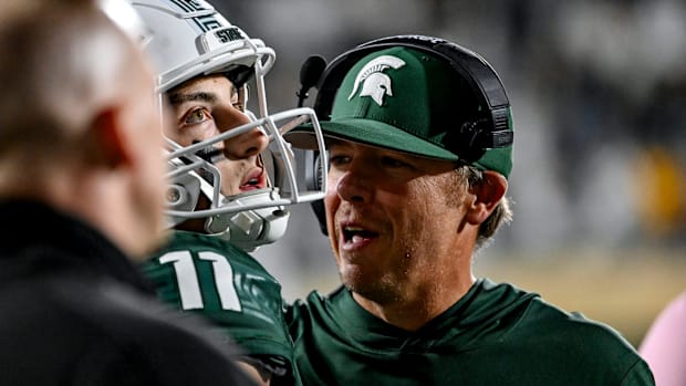 WATCH: MSU QB Coach Jon Boyer Talks Aidan Chiles' Development
